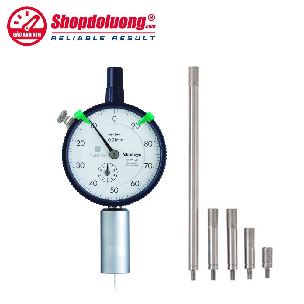 Đồng Hồ Đo Sâu Đế Tròn Mũi Kim 0-10mm MITUTOYO 7222(0.01mm) » BẢO ANH NTH