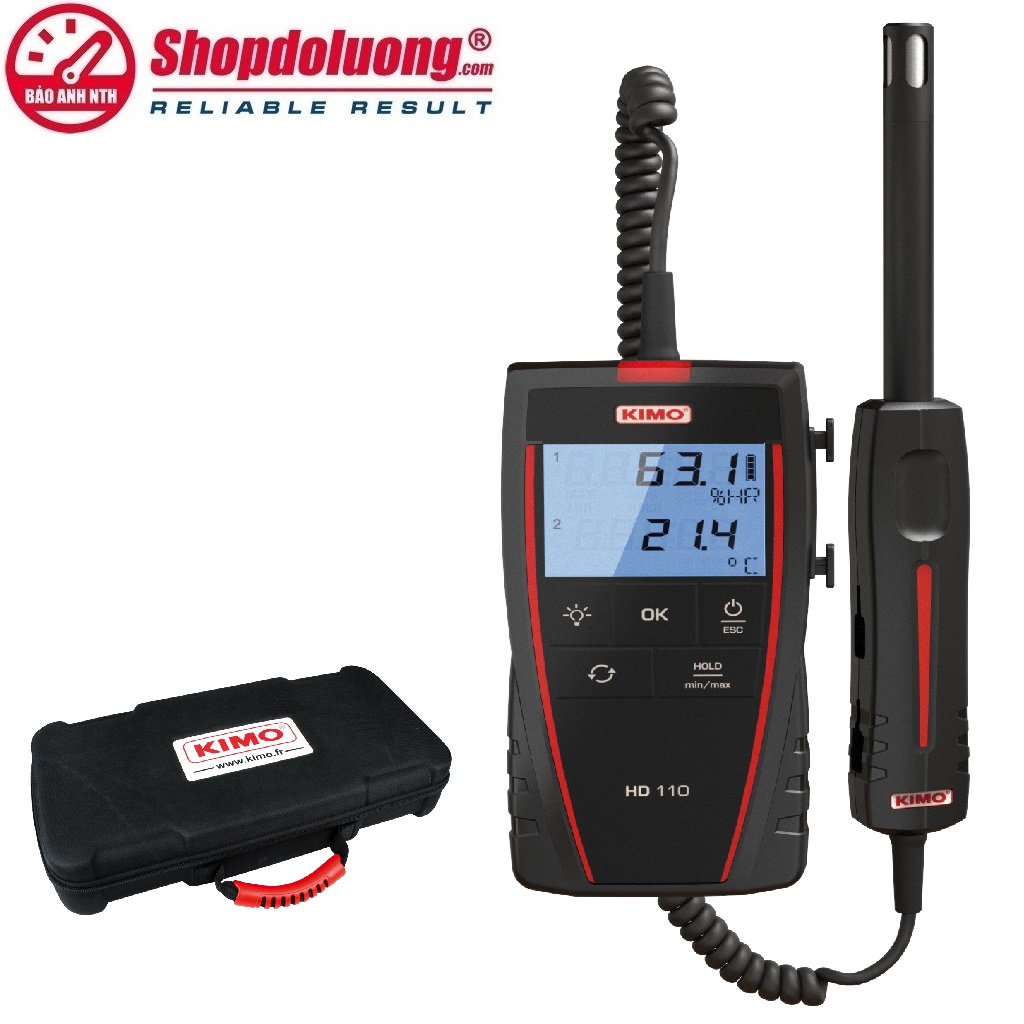 MÁY ĐO NHIỆT ĐỘ-ĐỘ ẨM-NHIỆT ĐỘ ĐIỂM SƯƠNG KIMO HD110 » BẢO ANH NTH